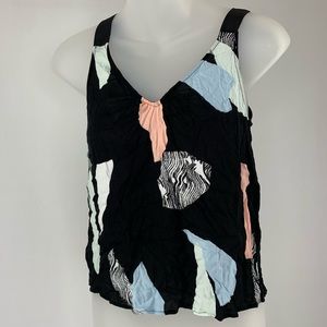 Bar III | Tops | Bar Iii Black Tank Top With Geometric Shapes | Poshmark